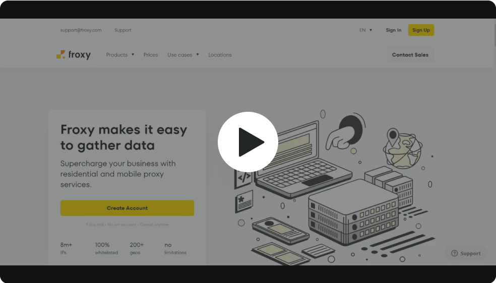 Buy Proxy | Buy Private Mobile & Residential Proxies | Froxy Proxy Provider